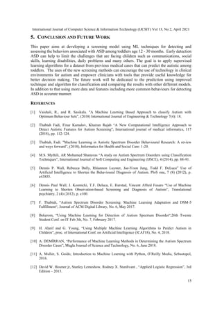 Newly Proposed Technique for Autism Spectrum Disorder based Machine Learning | PDF