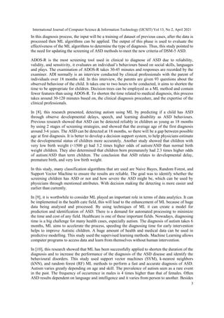 Newly Proposed Technique for Autism Spectrum Disorder based Machine ...