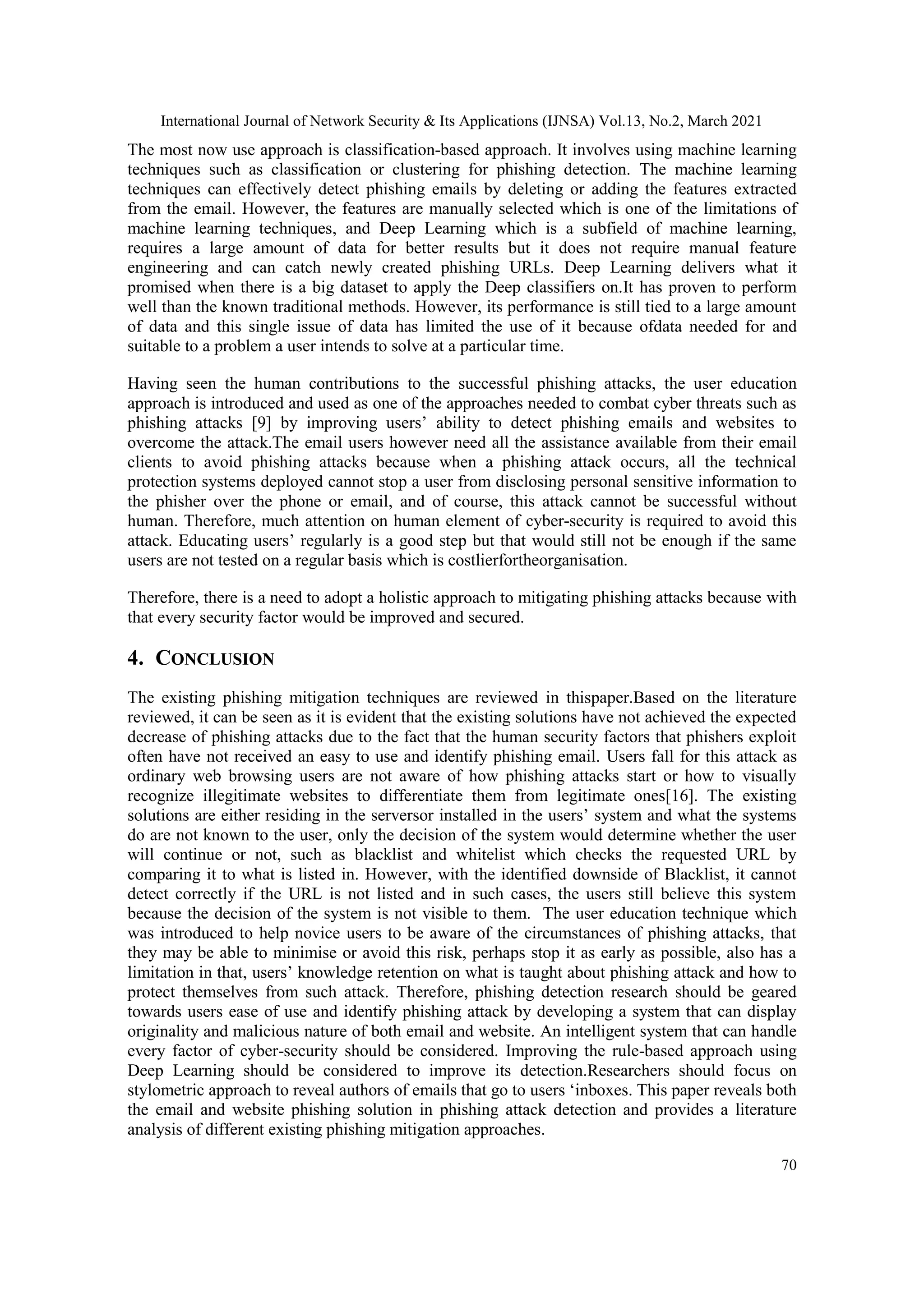 PHISHING MITIGATION TECHNIQUES: A LITERATURE SURVEY | PDF