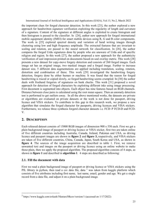 FORGED CHARACTER DETECTION DATASETS: PASSPORTS, DRIVING LICENCES AND VISA STICKERS | PDF ...