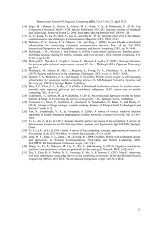 AUTHENTICATING DEVICES IN FOG-MOBILE EDGE COMPUTING ENVIRONMENTS THROUGH A WIRELESS GRID ...