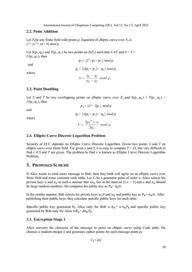 AUTHENTICATED PUBLIC KEY ENCRYPTION SCHEME USING ELLIPTIC CURVE CRYPTOGRAPHY | PDF