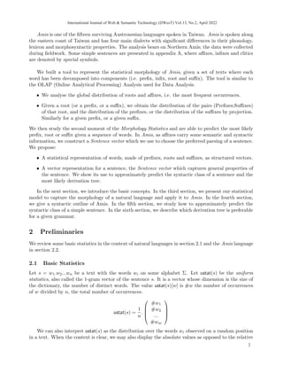 A Statistical Model for Morphology Inspired by the Amis Language | PDF