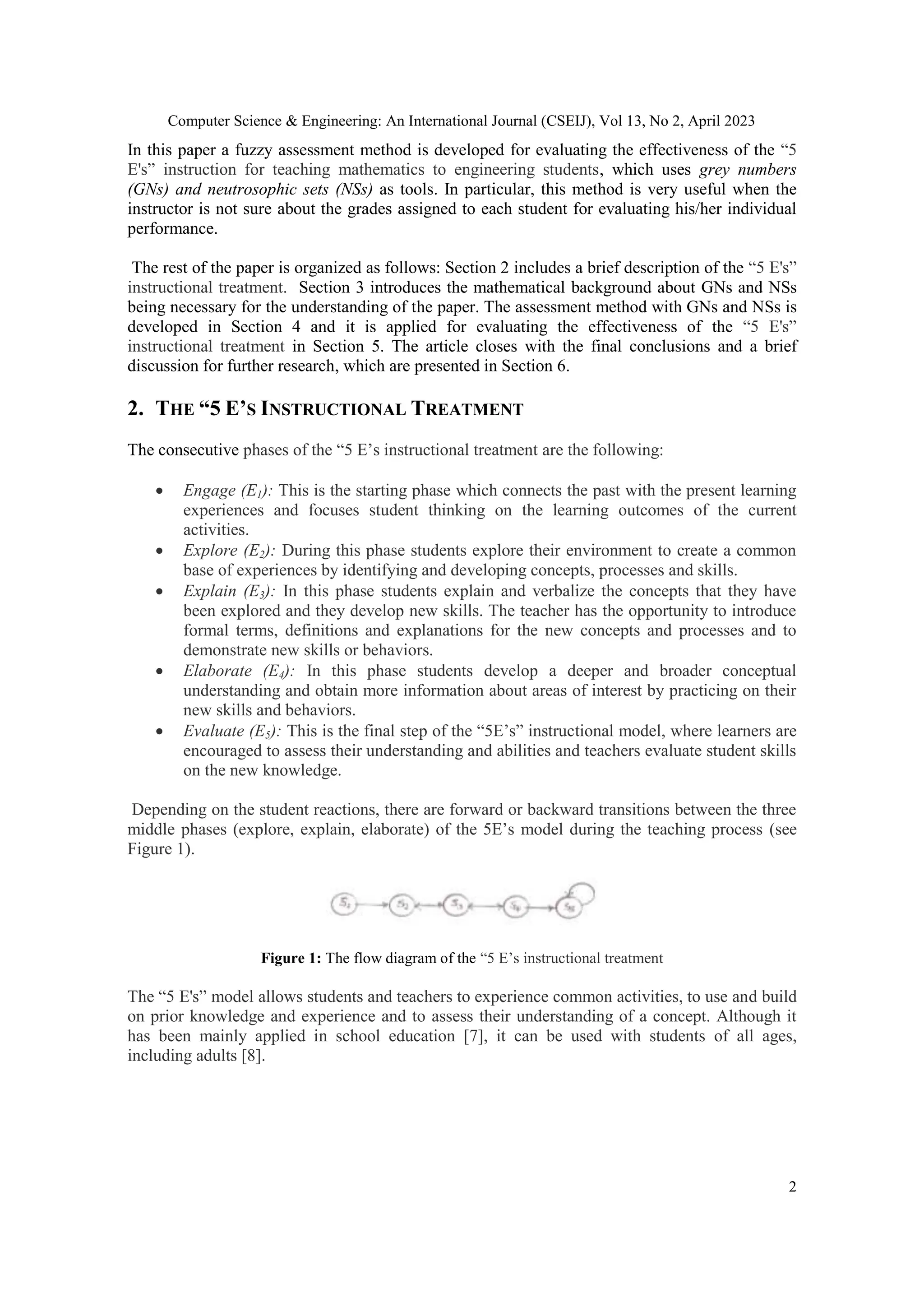Fuzzy Assessment of the “5 E’s” Instructional Treatment for Teaching ...