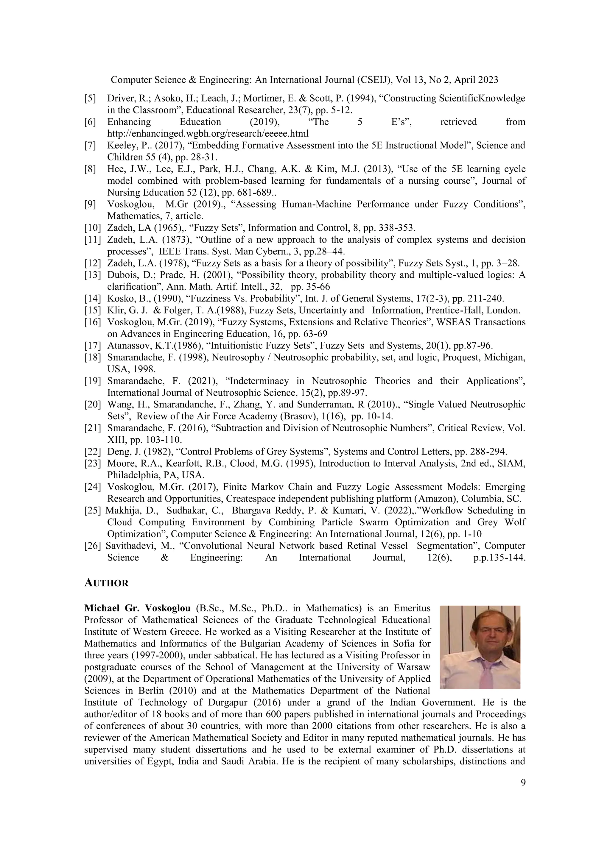 Fuzzy Assessment of the “5 E’s” Instructional Treatment for Teaching ...