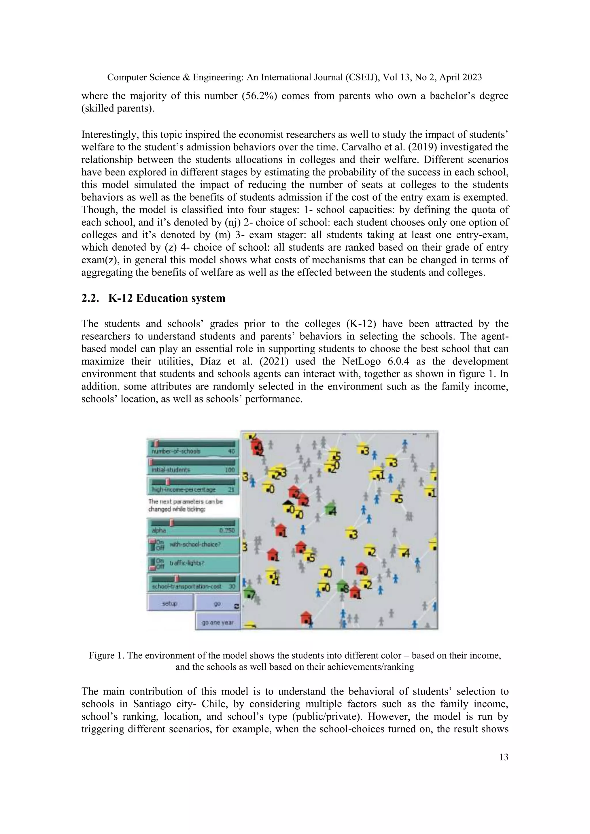 A REVIEW OF AGENT-BASED SIMULATION FOR UNIVERSITY STUDENTS ADMISSION | PDF