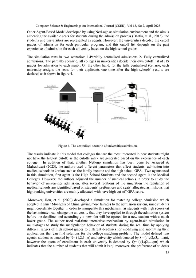 A REVIEW OF AGENT-BASED SIMULATION FOR UNIVERSITY STUDENTS ADMISSION | PDF