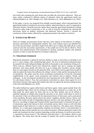 A Review of Agent-Based Simulation for University Students Admission | PDF