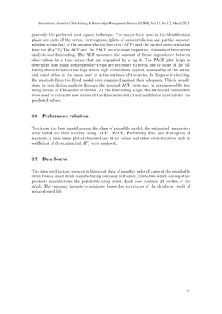 Demand Forecasting of a Perishable Dairy Drink: An ARIMA Approach | PDF