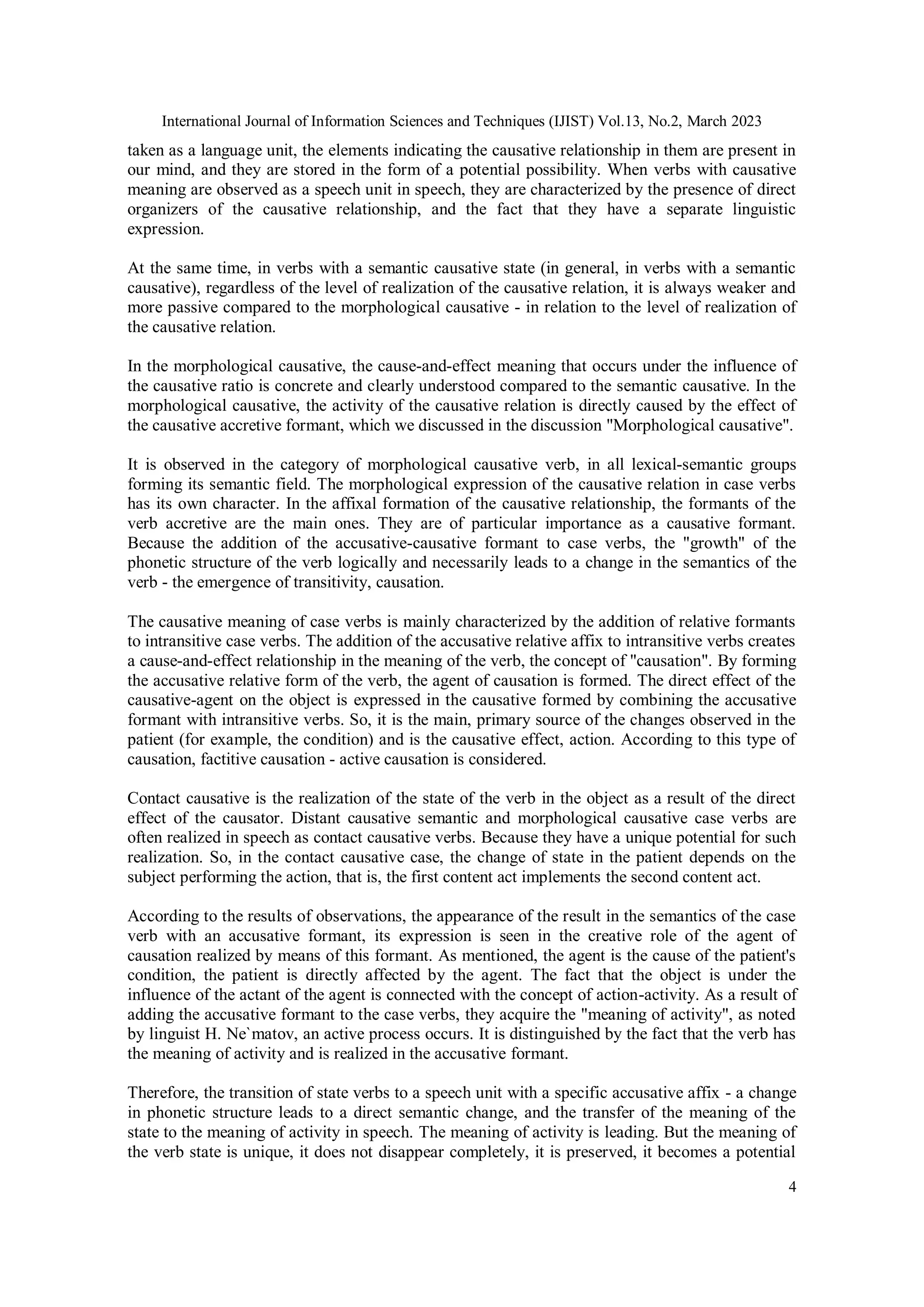 LEXICAL-SEMANTIC MEANINGS AND STYLISTIC FEATURES OF CAUSATIVE VERBS IN ...