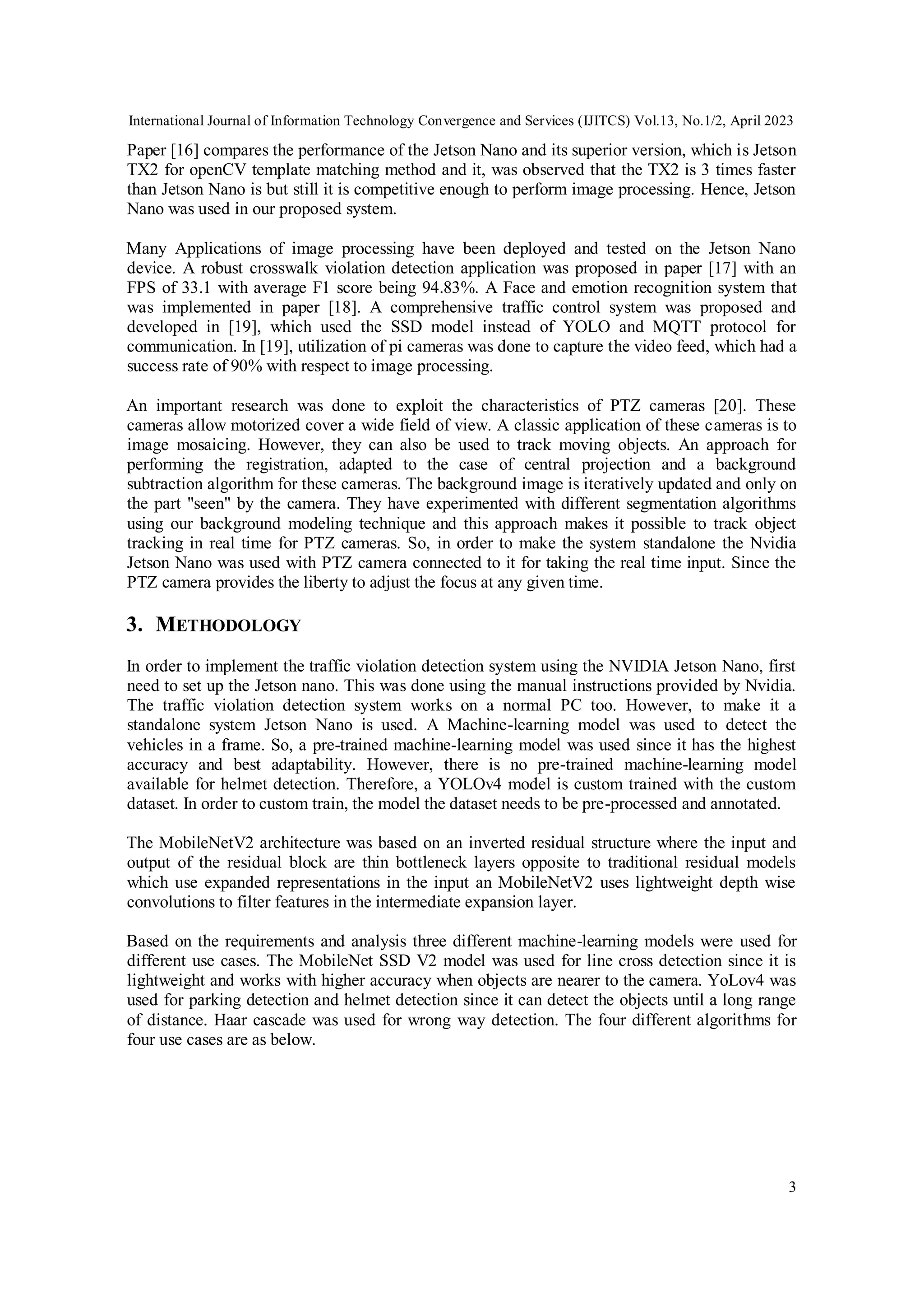 Application Of Various Deep Learning Models For Automatic Traffic Violation Detection Using Edge