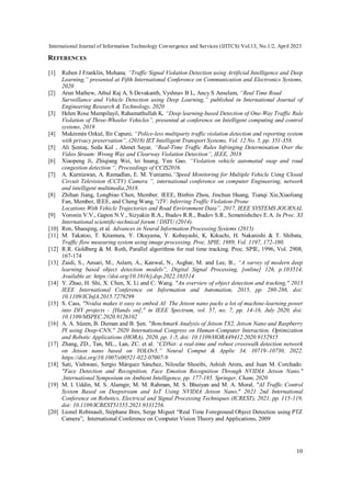 APPLICATION OF VARIOUS DEEP LEARNING MODELS FOR AUTOMATIC TRAFFIC VIOLATION DETECTION USING EDGE ...