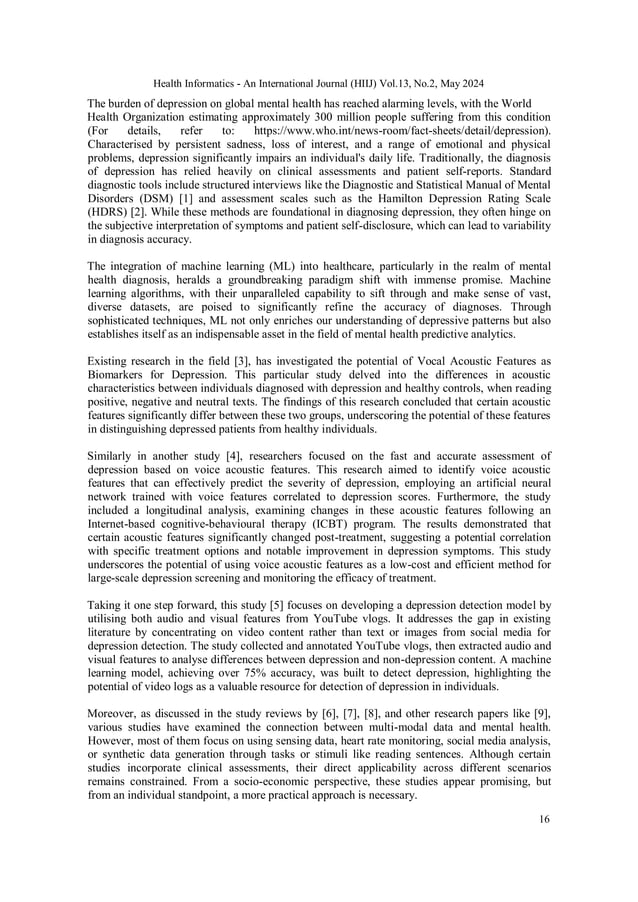 A PRACTICAL APPROACH TO PREDICTING DEPRESSION: VERBAL AND NON-VERBAL ...
