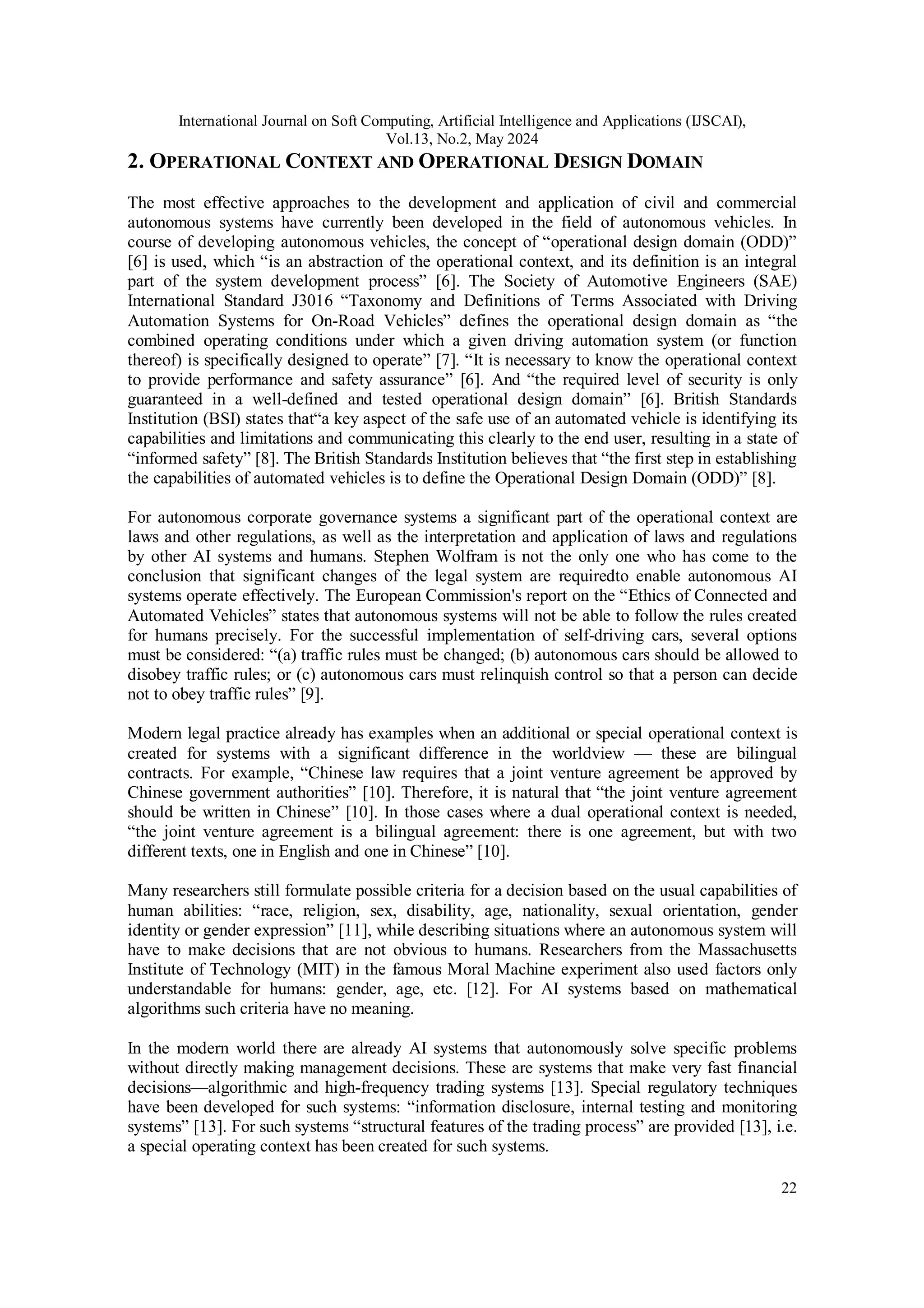 ELEMENTS OF LEGISLATION FOR ARTIFICIAL INTELLIGENCE SYSTEMS | PDF