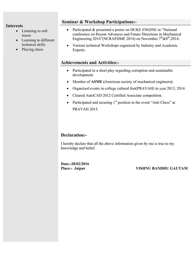 Resume_Vishnu_Bandhu_Gautam | PDF | Programming Languages | Computing