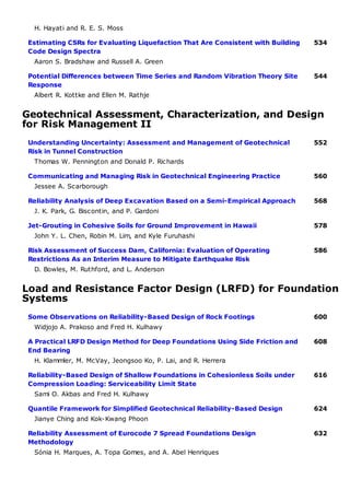 GeoRisk 2011 Vol 224 Geotechnical Risk Assessment and Management Fenton ...