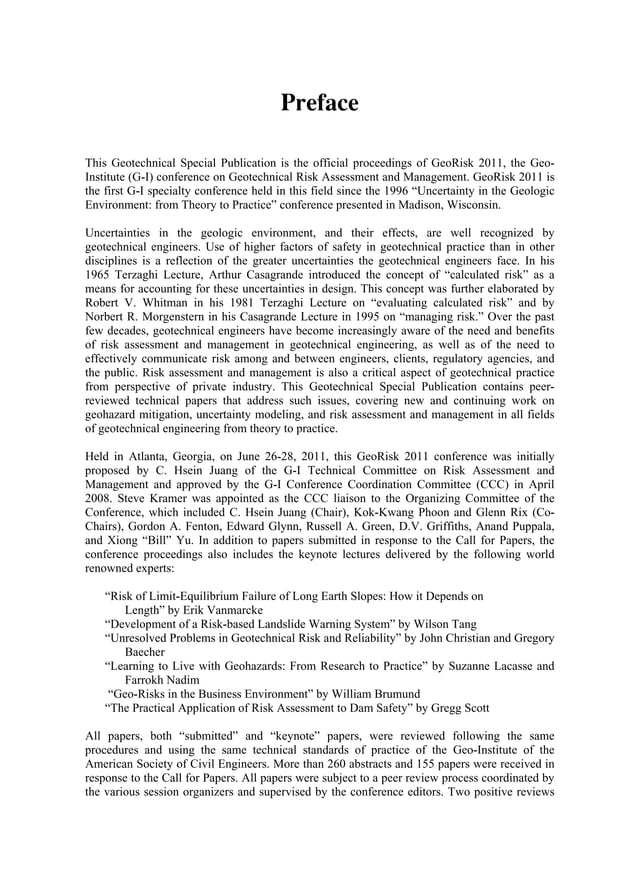 GeoRisk 2011 Vol 224 Geotechnical Risk Assessment and Management Fenton ...