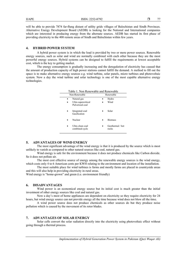 Implementation of Hybrid Generation Power System in Pakistan | PDF | Gas and Electric | Home ...