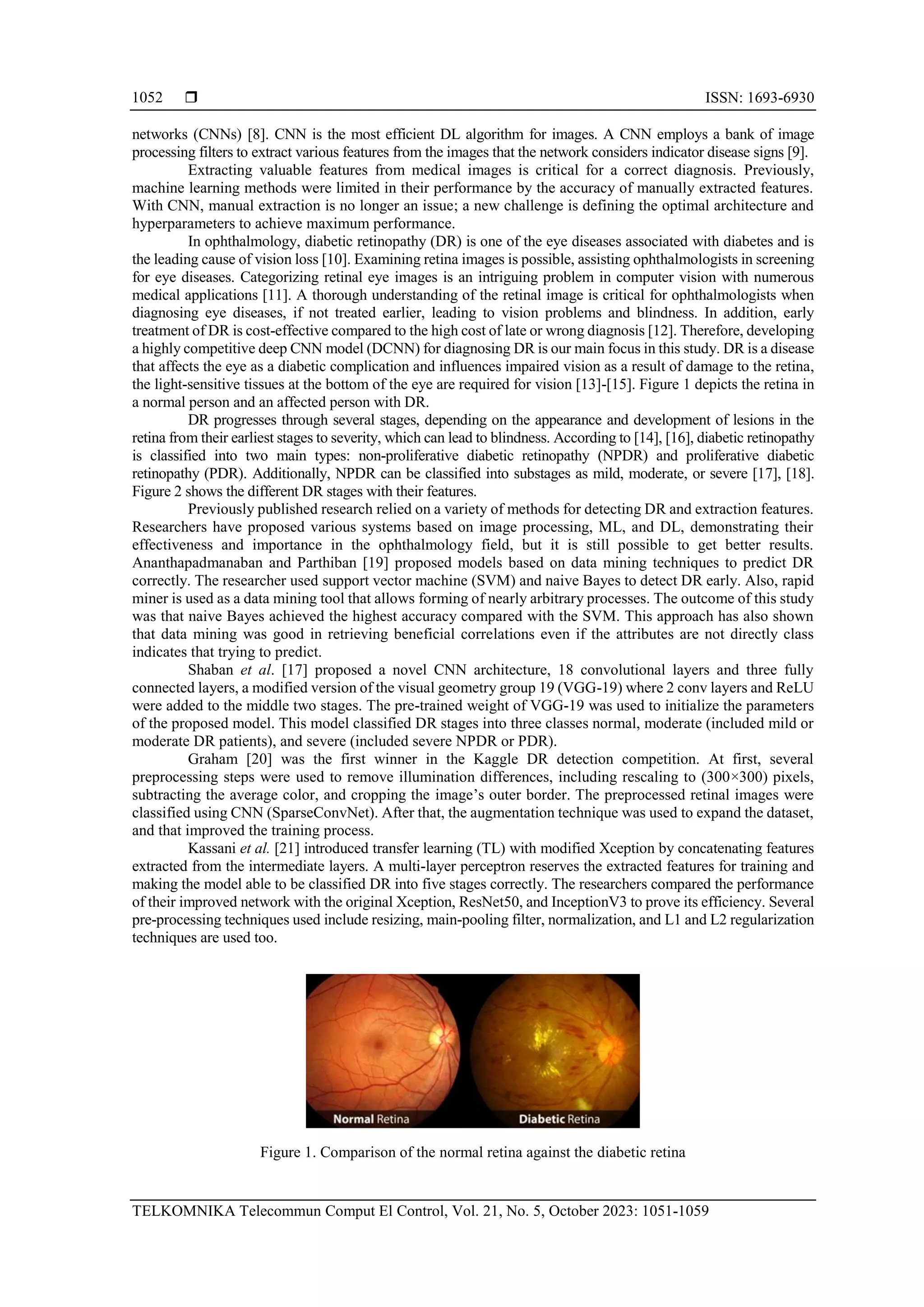 ResNet-n/DR: Automated diagnosis of diabetic retinopathy using a residual neural network | PDF