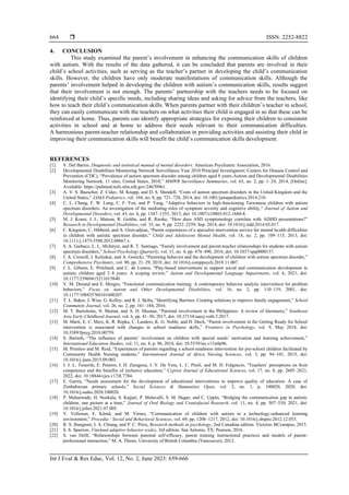 Impact of parental involvement on the communication skills of children with autism | PDF