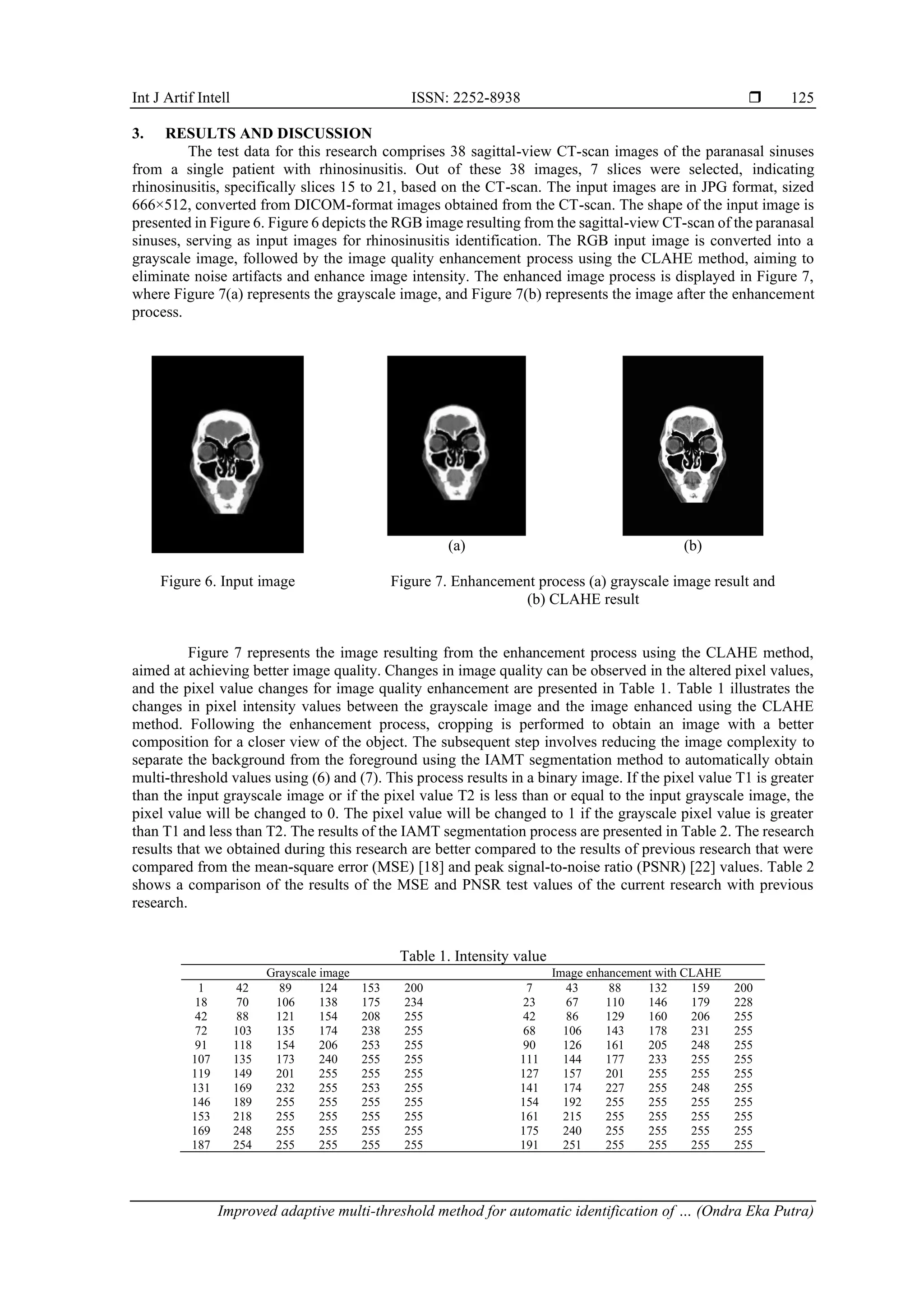 Improved adaptive multi-threshold method for automatic identification ...