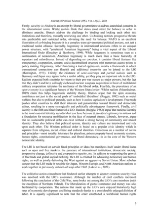 Liberal International Order: Outlining the Theoretical Contestation | PDF