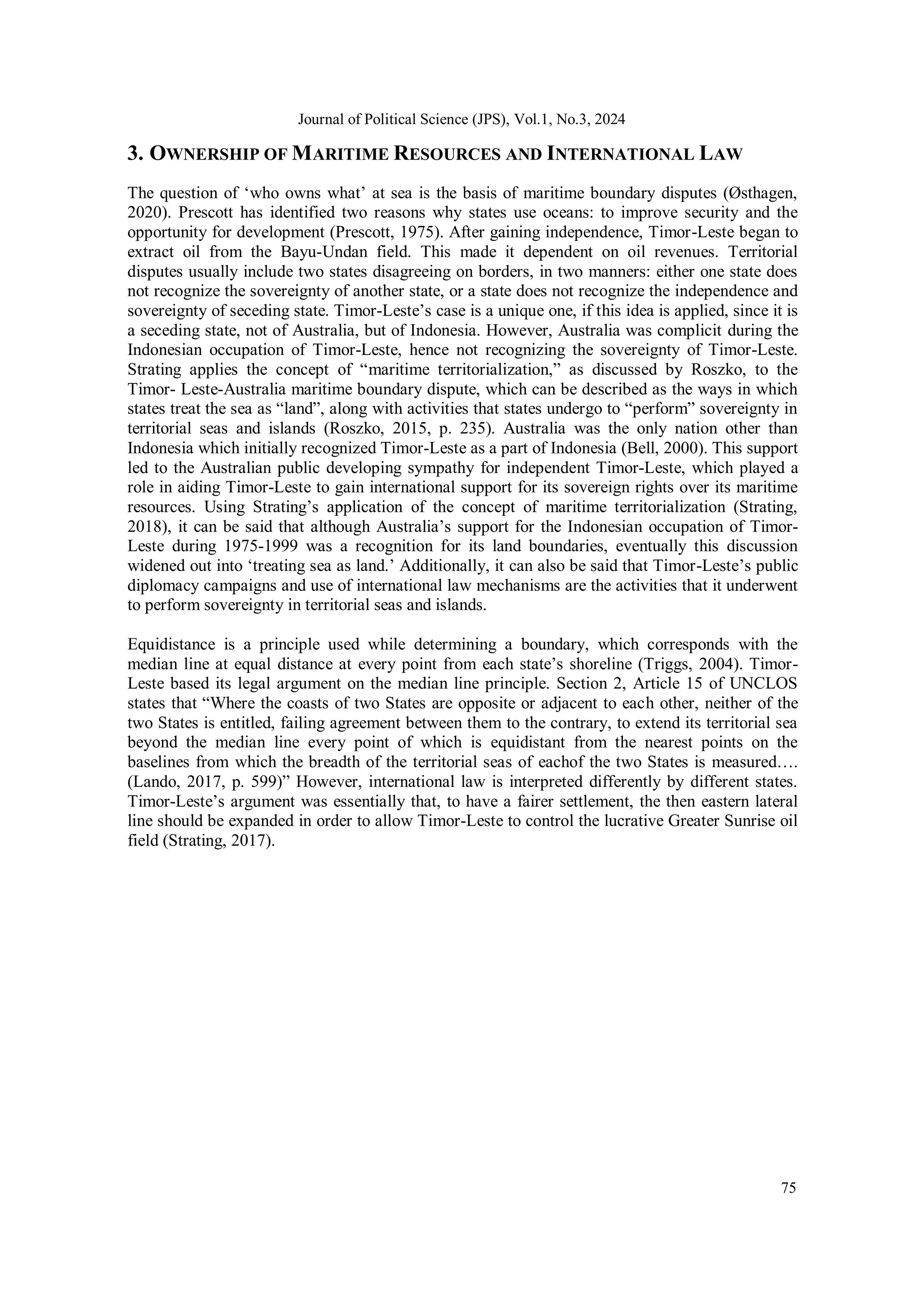 Resolving Maritime Disputes: Timorleste’s Maritime Diplomacy | PDF