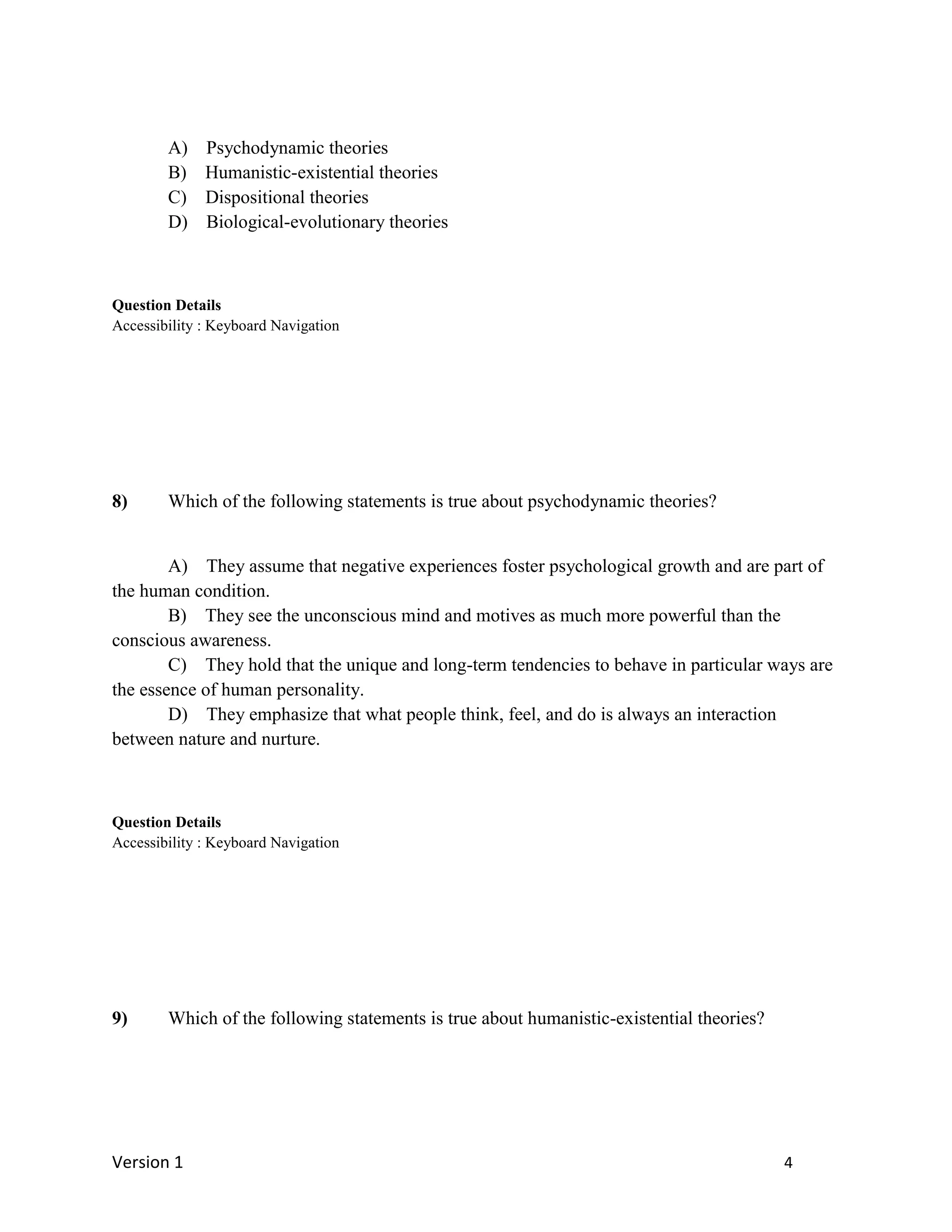 Test Bank for Theories of Personality, 10th Edition, Jess Feist ...