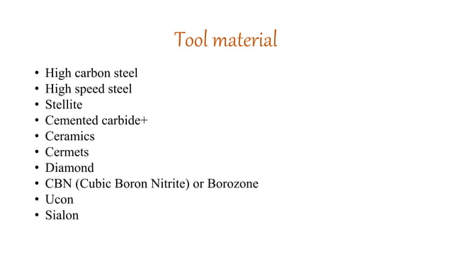 Single Point Cutting Tools | PPTX