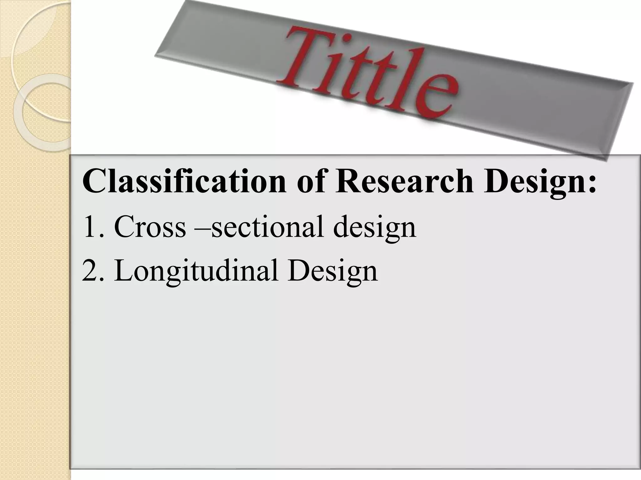 Classification of Research Design | PPTX