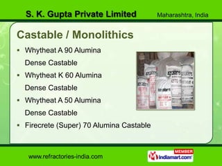 Refractory Material by S. K. Gupta Private Limited, Mumbai | PPSX ...