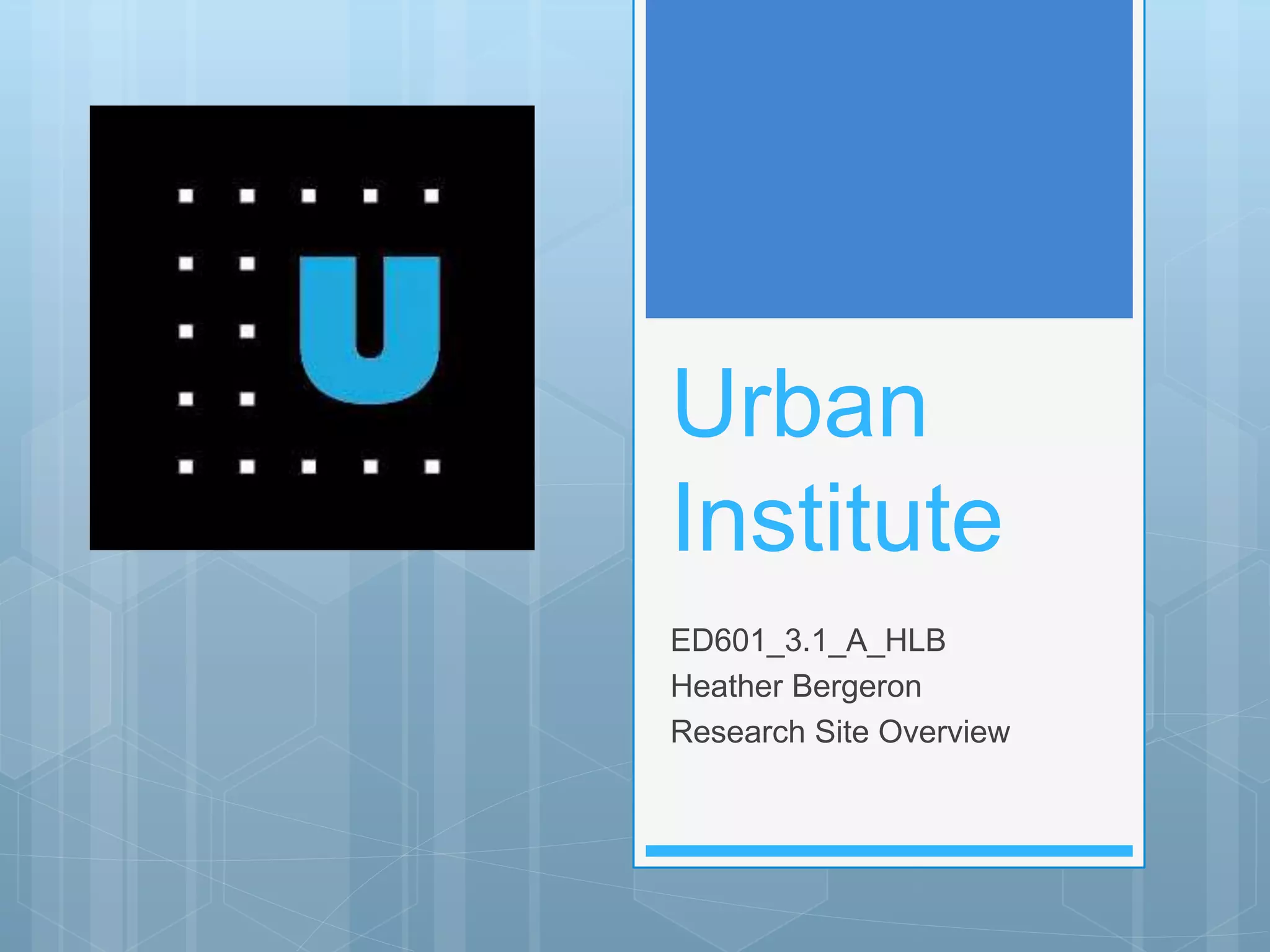 Urban Institute | PPTX