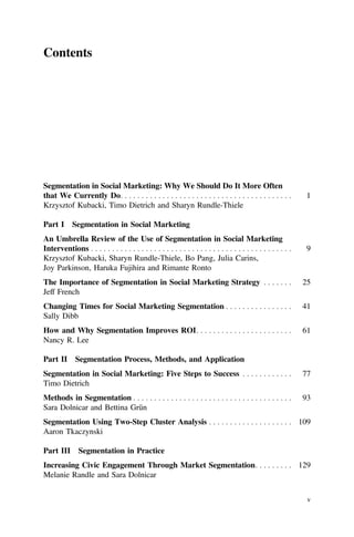 Segmentation in Social Marketing Process Methods and Application 1st ...