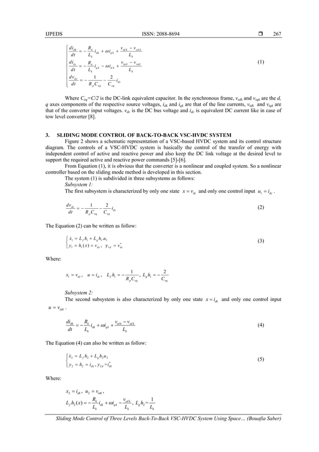 Sliding Mode Control Of Three Levels Back To Back Vsc Hvdc System Using Space Vector Modulation