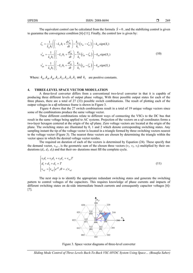Sliding Mode Control of Three Levels Back-To-Back VSC- HVDC System Using Space Vector Modulation ...