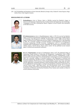 Influence of Static VAR Compensator for Undervoltage Load Shedding to Avoid Voltage Instability ...