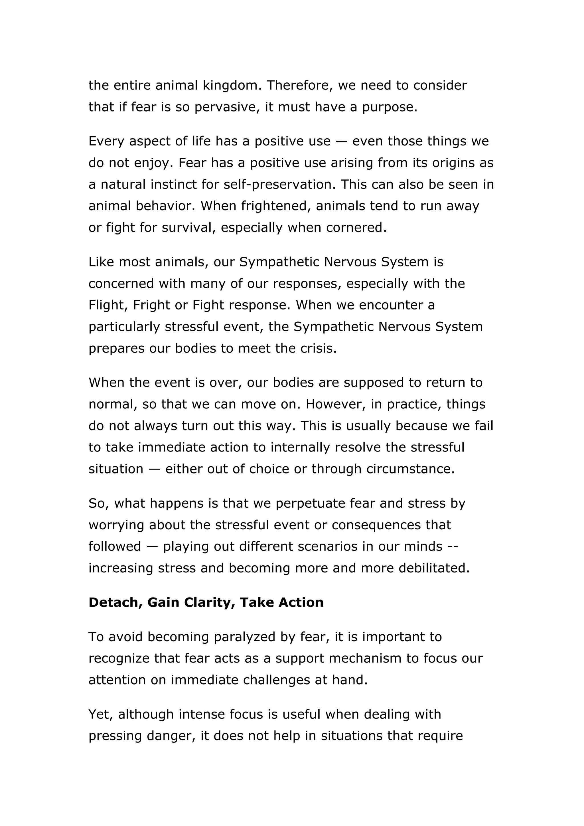 Turn Fear To Your Advantage | PDF