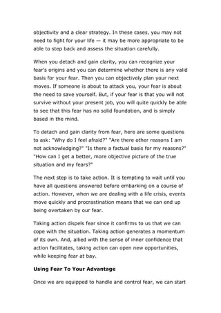 Turn Fear To Your Advantage | PDF