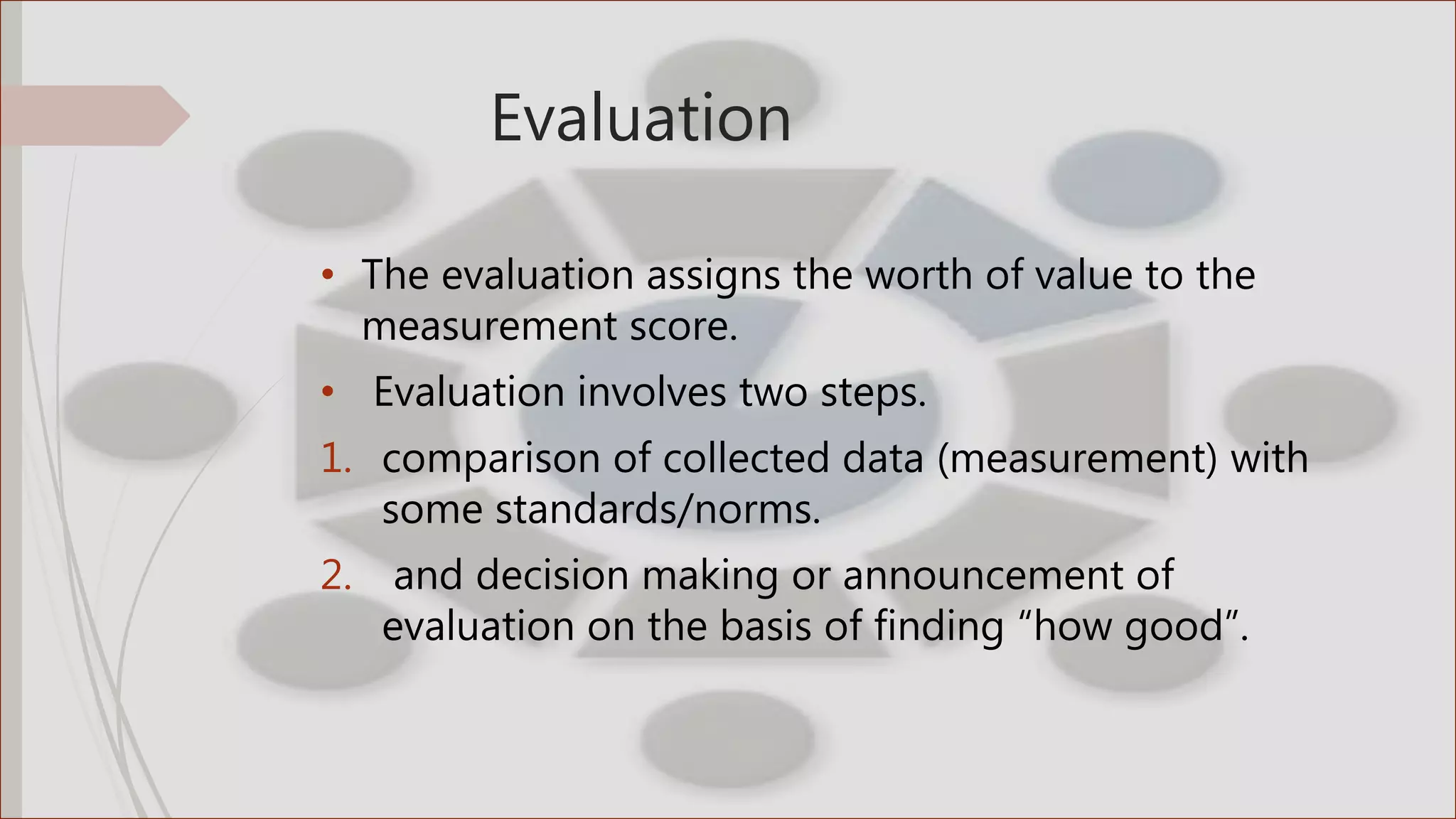 measurement assessment and evaluation | PPTX