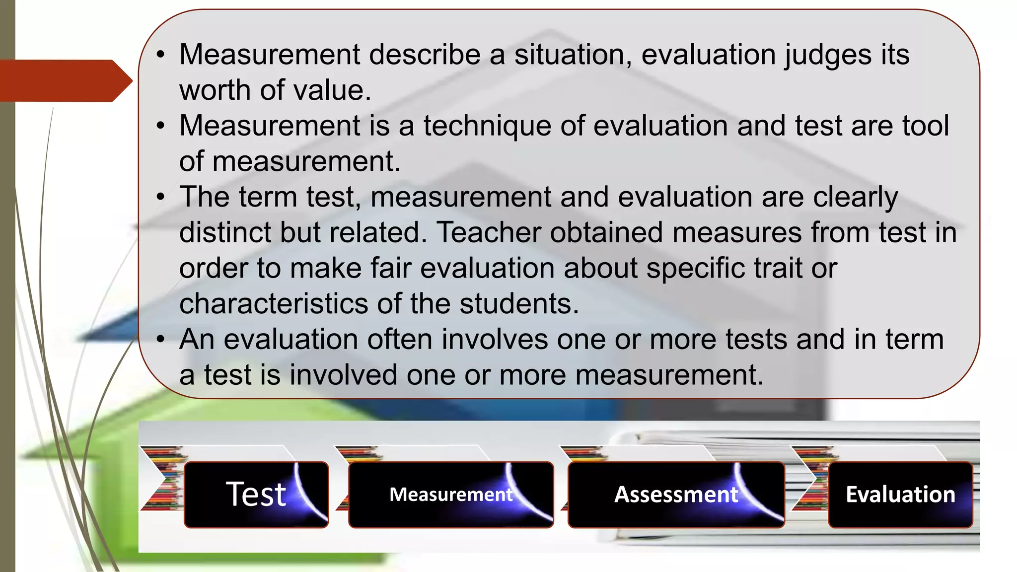 measurement assessment and evaluation | PPTX