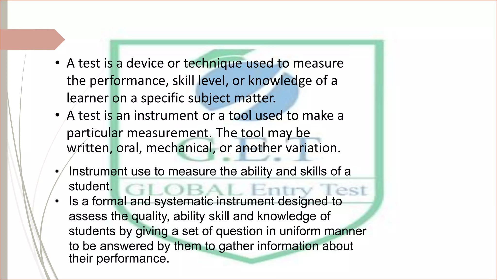 measurement assessment and evaluation | PPTX