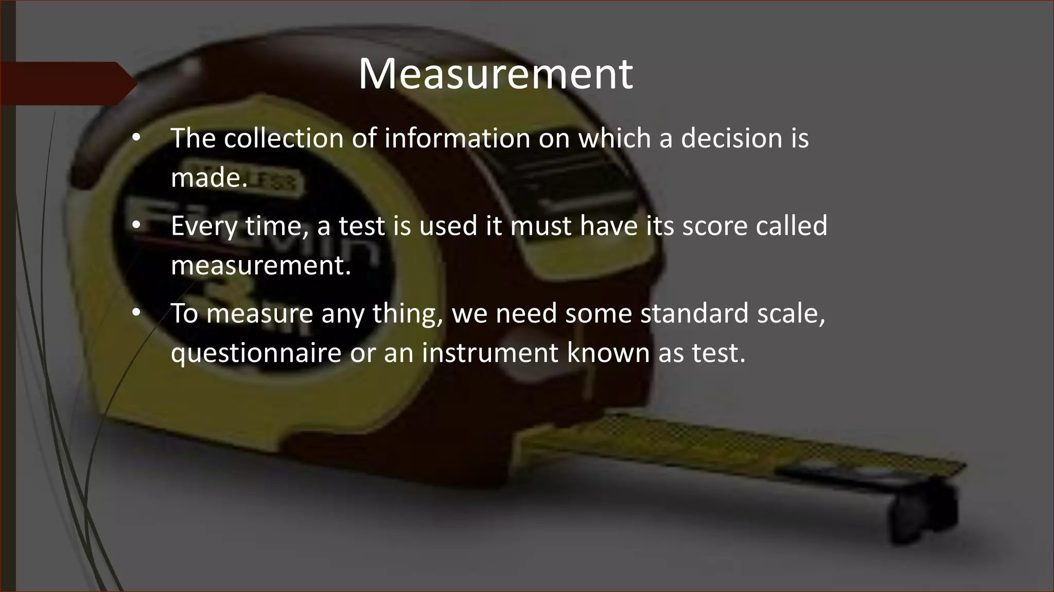measurement assessment and evaluation | PPTX