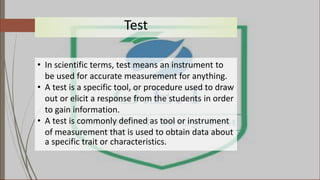 measurement assessment and evaluation | PPTX