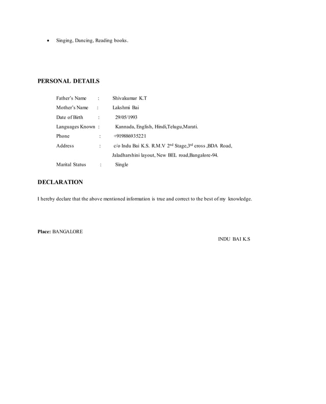Indu Resume | PDF