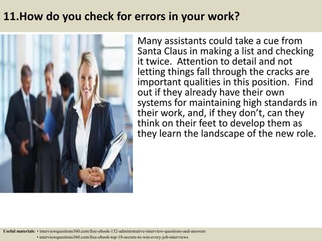 132 administrative interview questions and answers pdf | PPT
