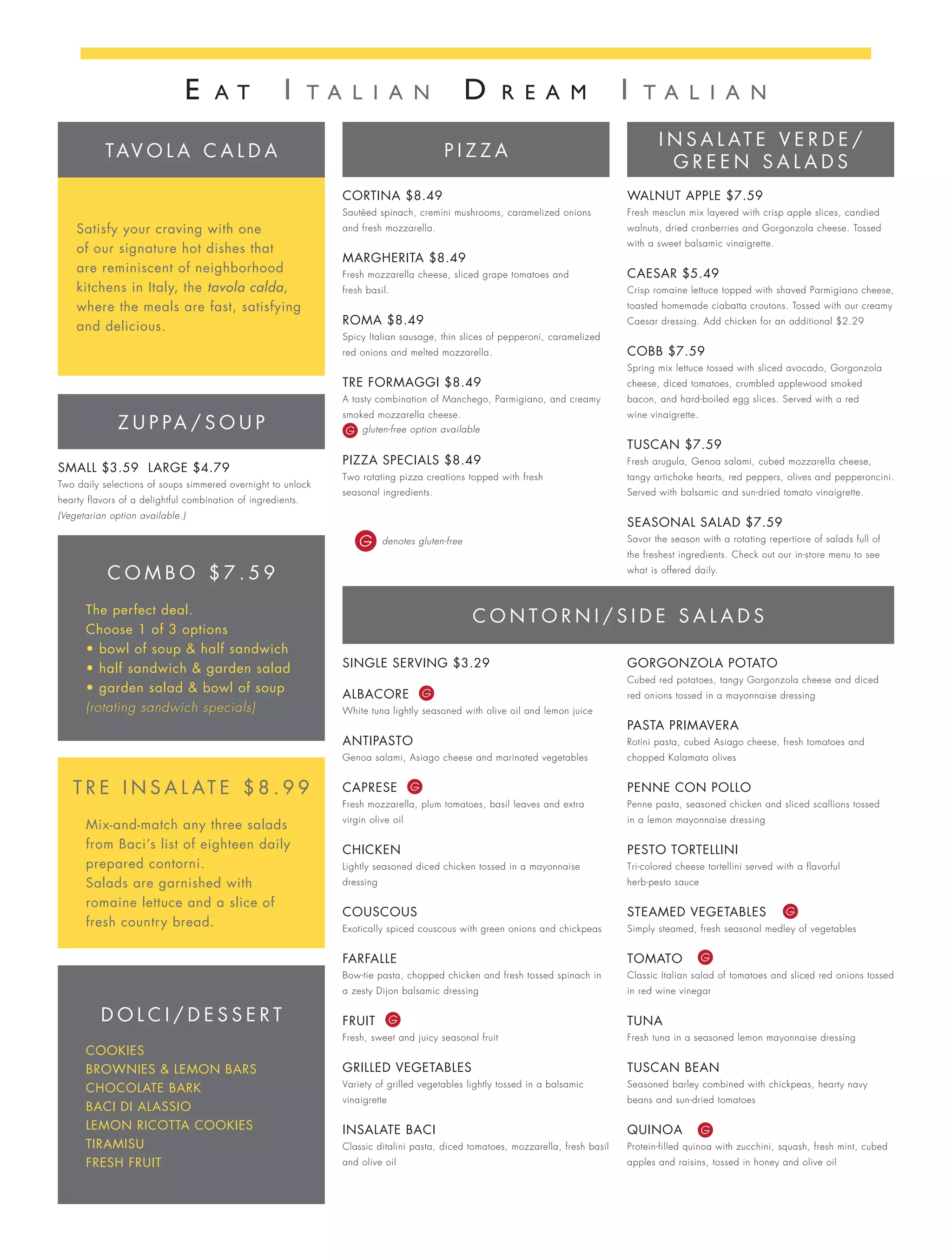caffe-baci menu | PDF