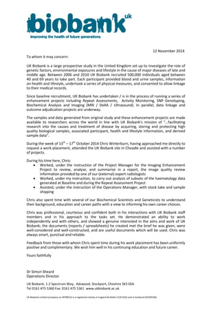 Biobank Report | PDF