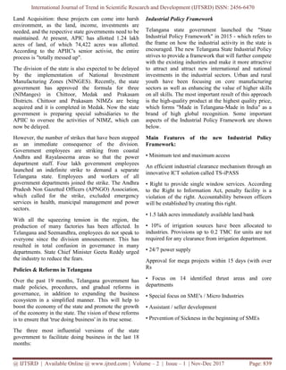 Economic Policies of Telangana: its Impact and Success | PDF