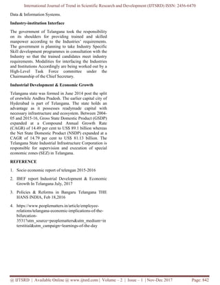 Economic Policies of Telangana: its Impact and Success | PDF