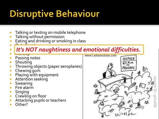 Distruptive Behaviour | PPTX | Education